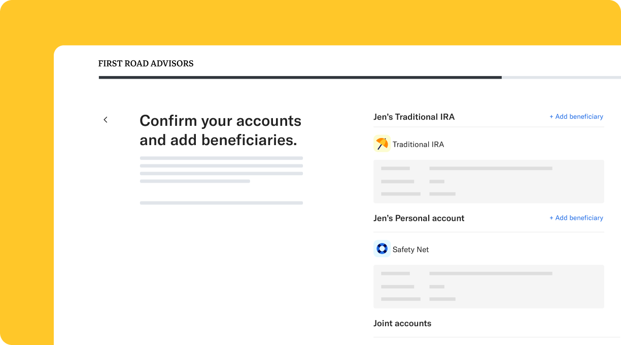 Onboarding clients and transitioning assets | Betterment