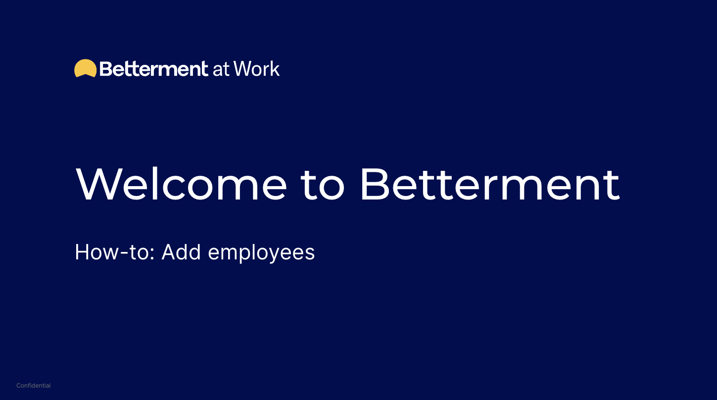 How to: Add employees