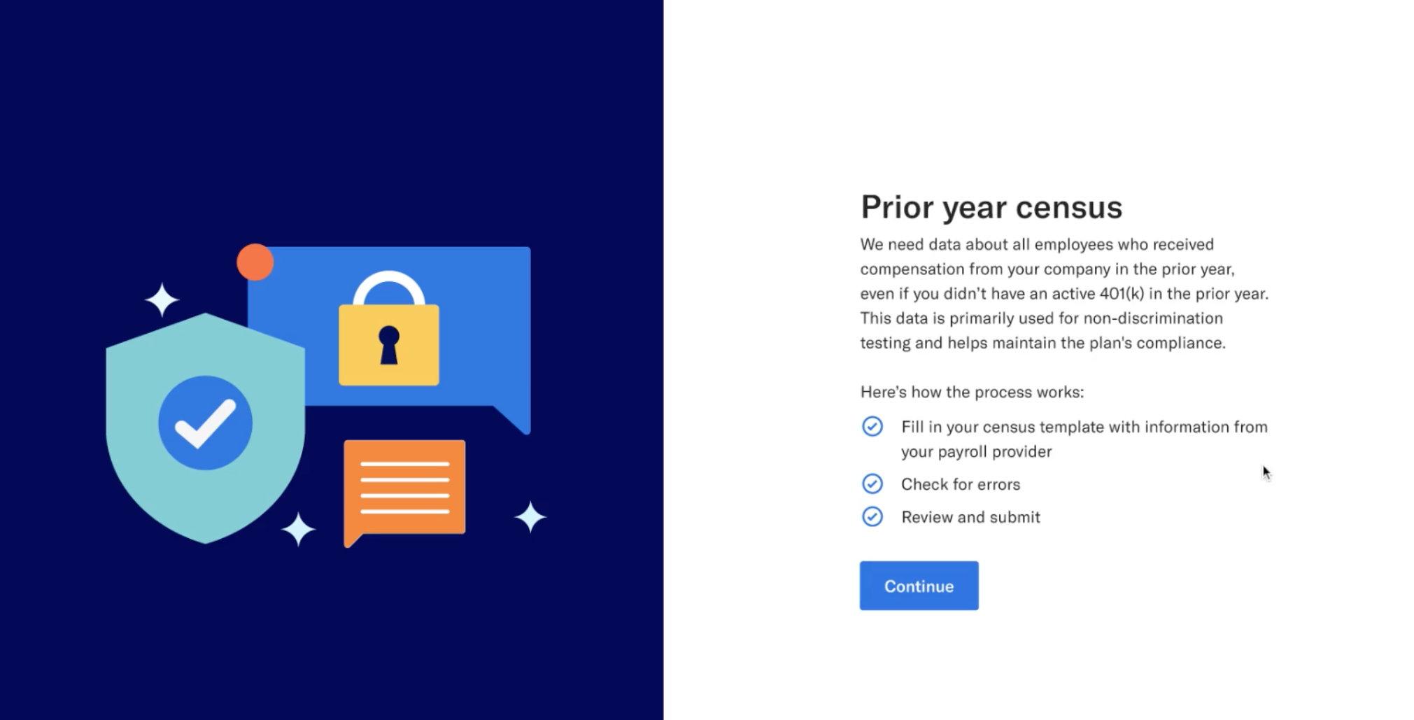Annual compliance testing: Census files